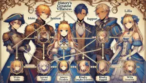 『歴史に残る悪女になるぞ』登場人物＆キャラ相関図｜アリシア、デューク、ウィルの魅力 | Mild Life